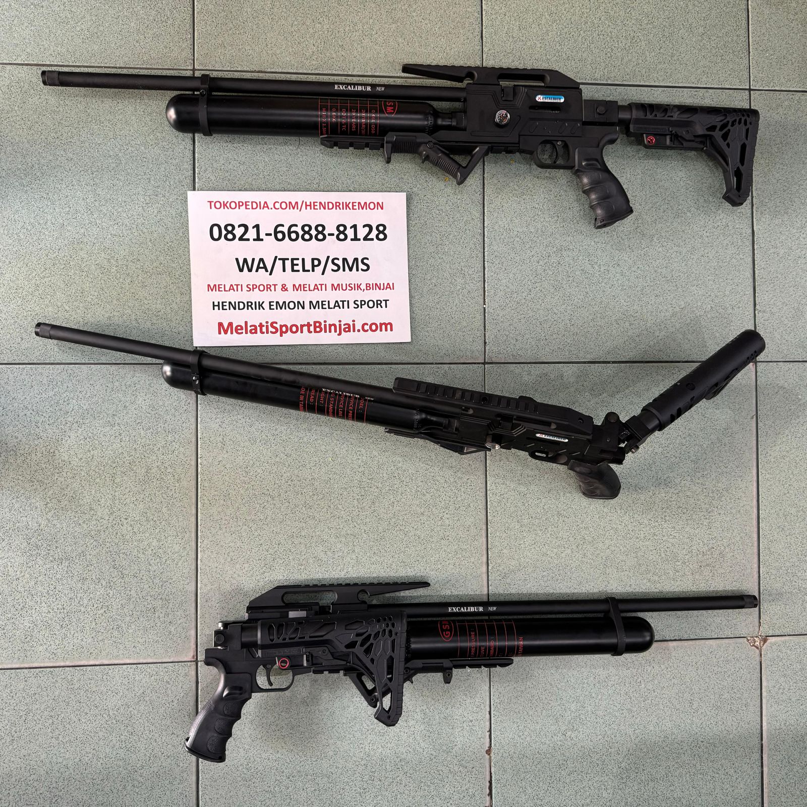 *BIG Game* Bocap Predator Excalibur Laras 60cm Popor Lipat Ada Stelan ...